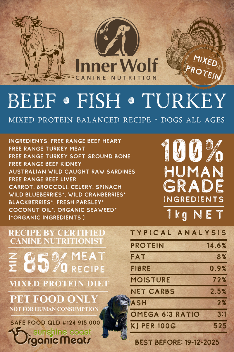 Inner Wolf Wild Rabbit & Boar Dog Food Sunshine Coast