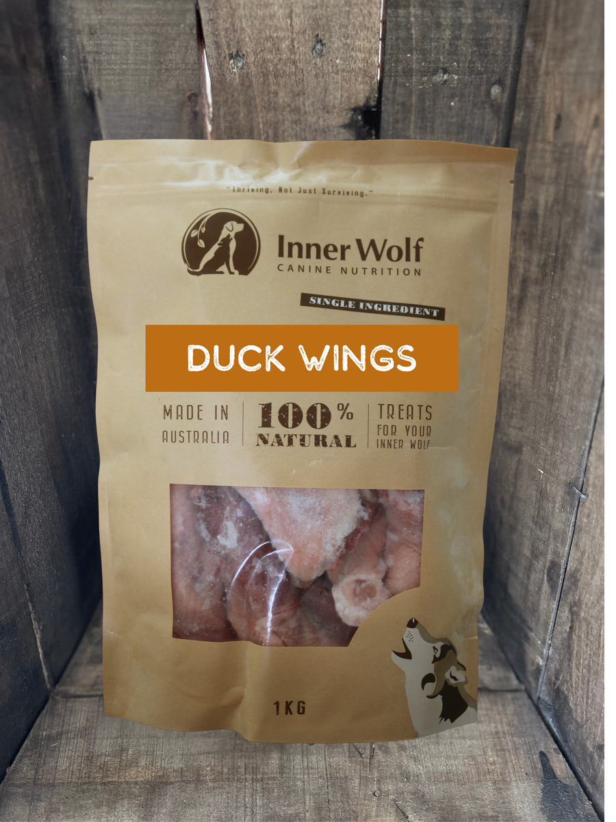 Inner Wolf Duck Wings Frozen Raw Dog Treats Sunshine Coast