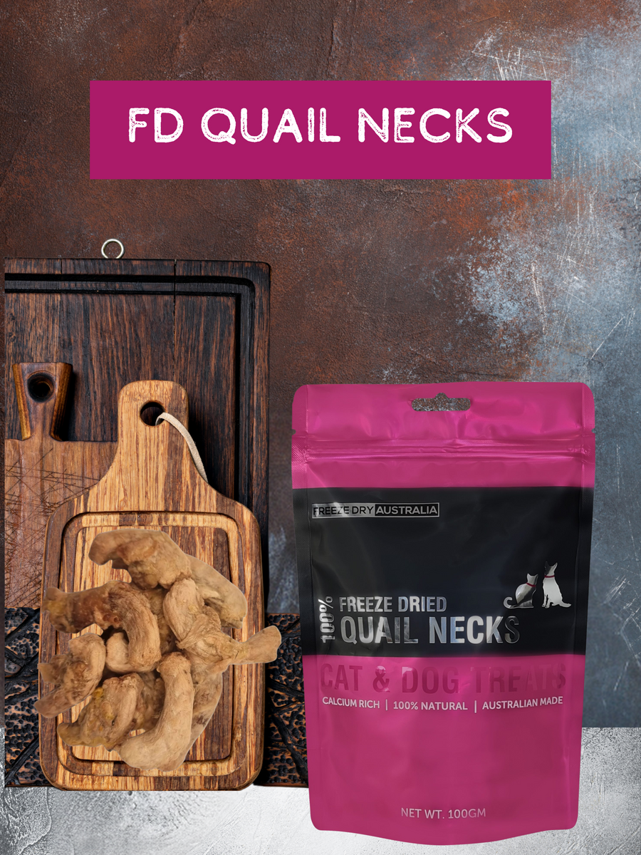 Freeze Dried Quail Necks 100g – Inner Wolf