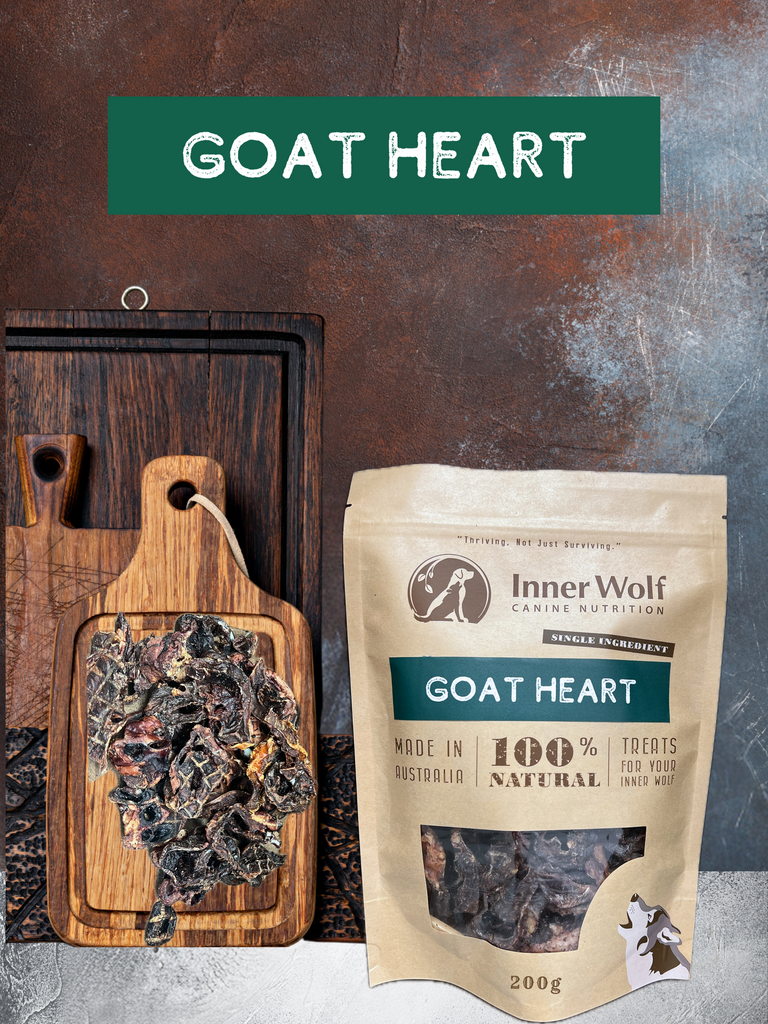 Inner Wolf Goat Heart Dog Treats Sunshine Coast