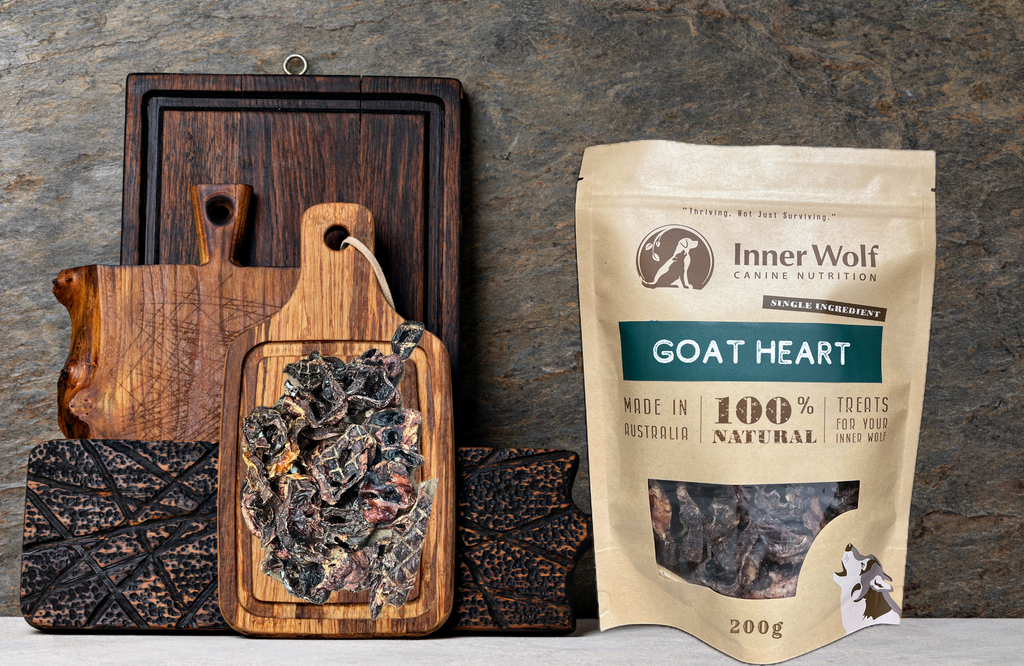 Inner Wolf Goat Heart Dog Treats Sunshine Coast