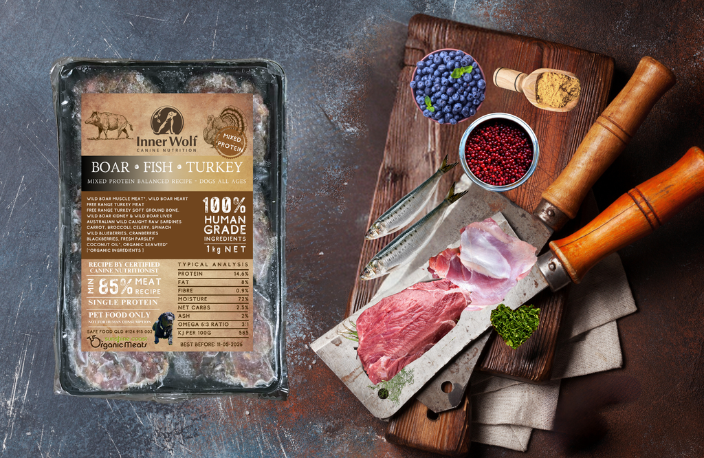 Inner Wolf Wild Rabbit & Boar Dog Food Sunshine Coast