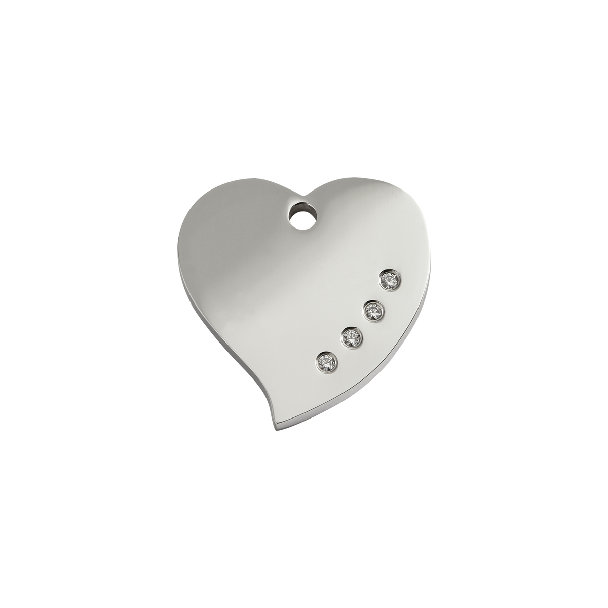 Heart Swarovski Diamante Stainless Steel Pet Tag – Inner Wolf